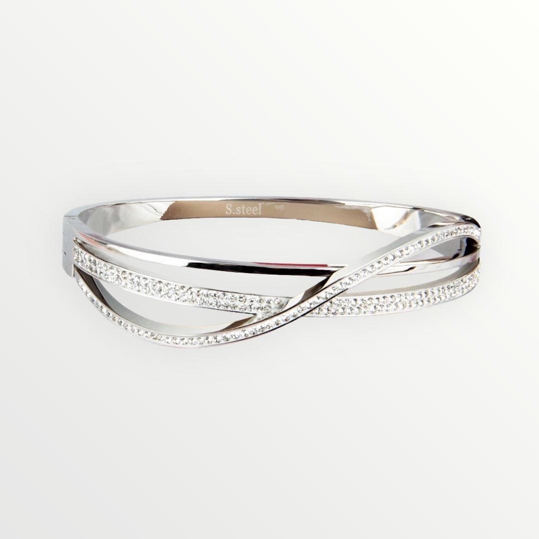 Celine Bangle Silver Plated – PinkScarlett